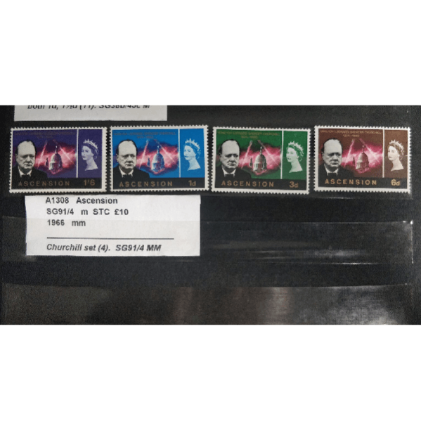 1966 Mint QE2 Ascension Churchill set | Liverpool Stamps