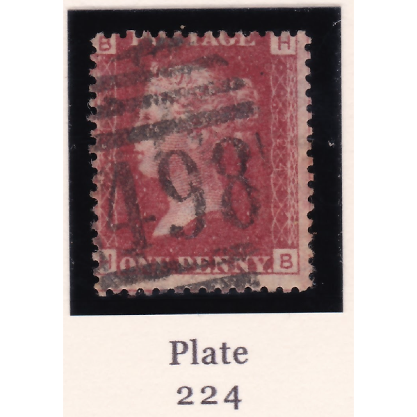 Plate 224 1d Penny Reds | Liverpool Stamps