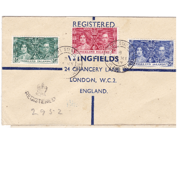 1937 KGVI Coronation Falkland Isl FDC | Liverpool Stamps