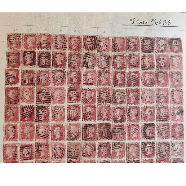 Plate 86 1d Penny Red Full Reconstruction | Liverpool Stamps